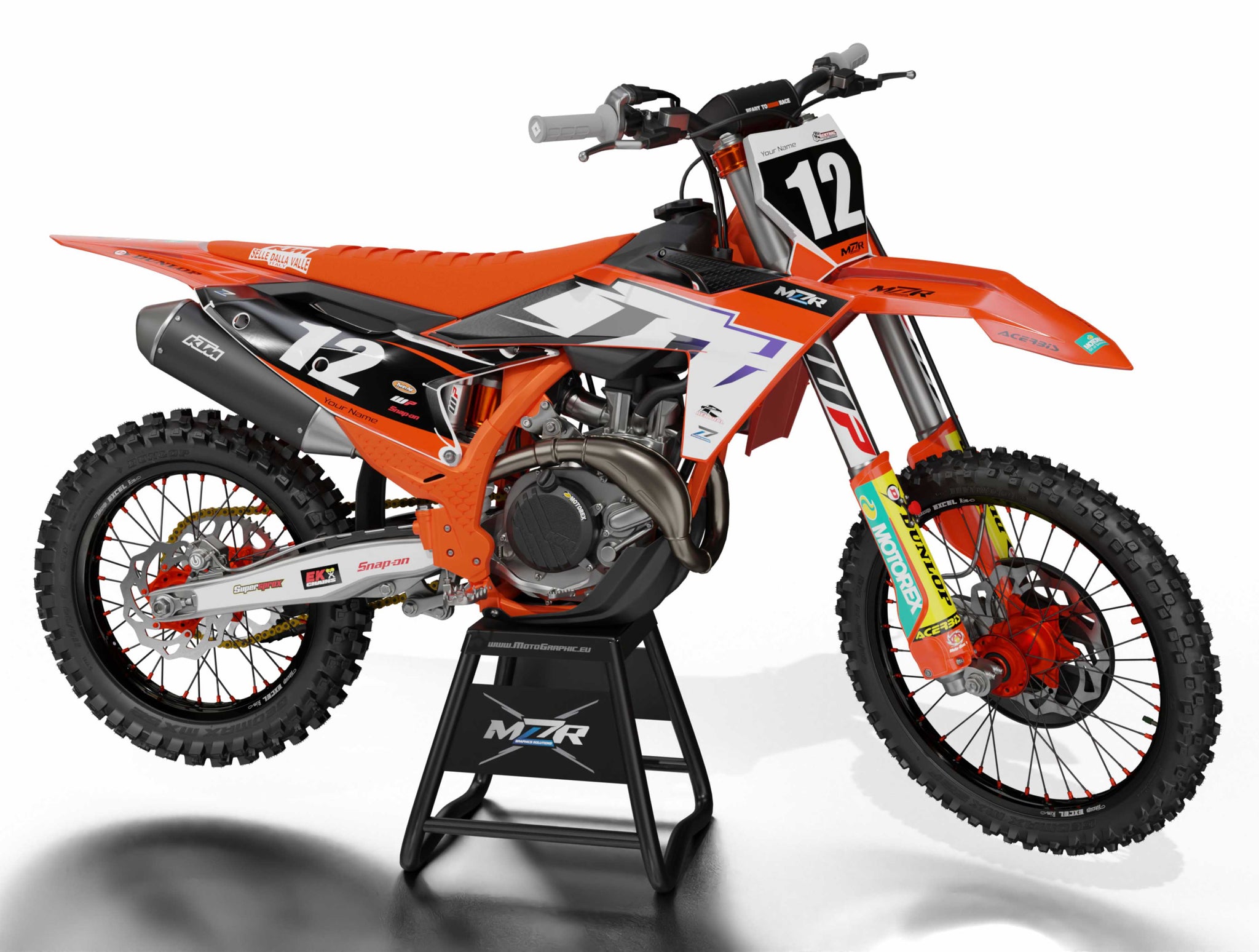 Scrub graphics kit for KTM bikes